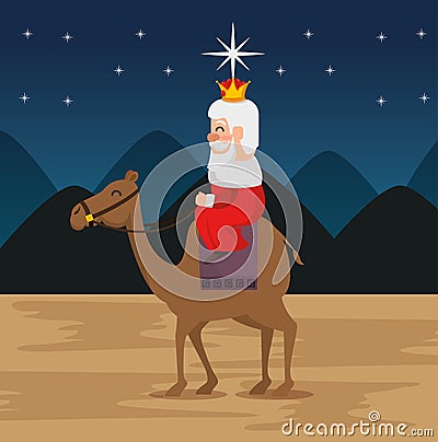 Three Magic Kings Melchor Cartoon | CartoonDealer.com #109791433