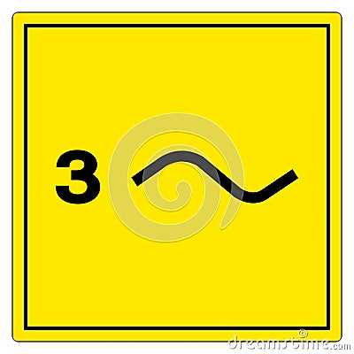 Three Phase Power Symbol Sign Isolate On White Background,Vector ...