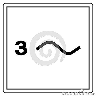 Three Phase Power Symbol Sign, Vector Illustration, Isolate On White ...