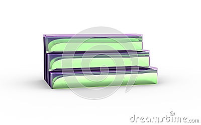 Three Tier With Green Glass Of Display Stand Royalty-Free Stock Image ...
