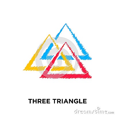 Three Triangle Logo Isolated On White Background For Your Web, M ...