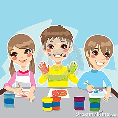 Kids Painting Fun Royalty Free Stock Images - Image: 30050129