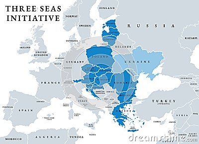 Three Seas Initiative, 3SI Or TSI, Also Known As BABS, Political Map ...