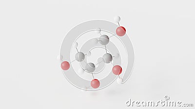 Threitol Molecule 3d, Molecular Structure, Ball And Stick Model ...