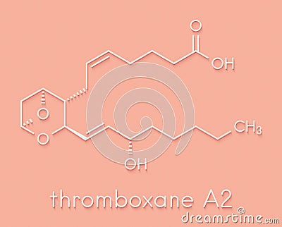 Thromboxane A2 TXA2 Molecule. Skeletal Formula. Stock Image ...