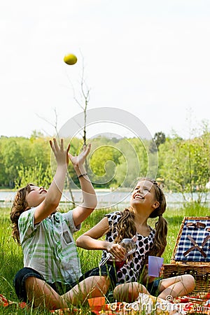 Throwing An Apple Royalty Free Stock Photos - Image: 5160158