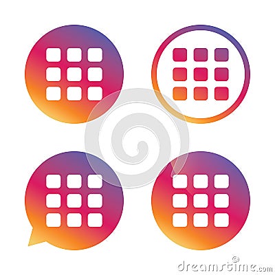 Thumbnails Grid Icon. Gallery View Symbol. Vector Illustration ...