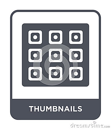 Thumbnails Icon In Trendy Design Style. Thumbnails Icon Isolated On ...