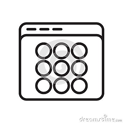 Thumbnails Icon Vector Sign And Symbol Isolated On White Background ...