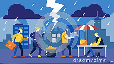 Thunder And Lightning Storm Interrupts Work Progress Forcing Workers To ...