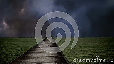 Thunder And Path In Countryside Stock Footage - Video of glow ...