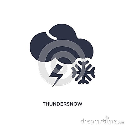 Thundersnow Icon On White Background. Simple Element Illustration From ...