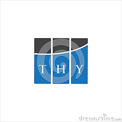 THY Letter Logo Design On White Background. THY Creative Initials ...