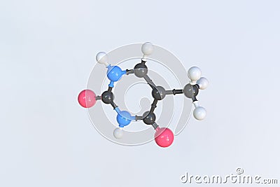 Thymine Molecule, Scientific Molecular Model, Looping 3d Animation ...