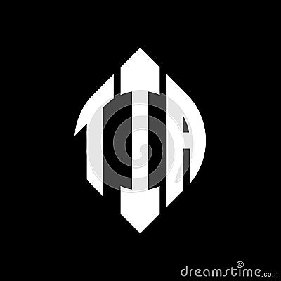 TIA Circle Letter Logo Design With Circle And Ellipse Shape. TIA ...