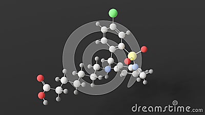 Tianeptine Molecule, Molecular Structure, Tricyclic Antidepressant ...