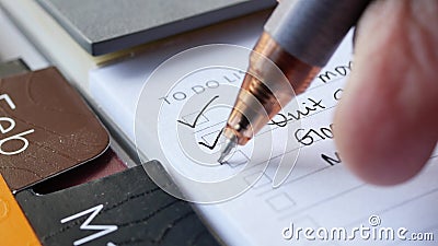 Tick Mark on Planning Goals on Notepad Stock Video - Video of ideas ...