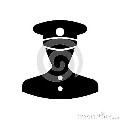 Ticket Collector Silhouette Icon Vector Illustration | CartoonDealer ...