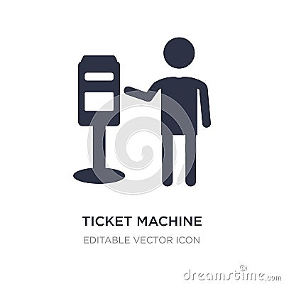 Ticket Machine Icon On White Background. Simple Element Illustration ...