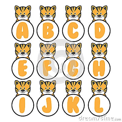 Tiger Alphabet Collection, Vector Art And Illustration | CartoonDealer ...