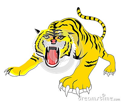 Tiger Attack Royalty Free Stock Images - Image: 6697419