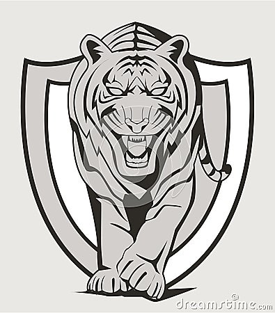 Tiger Walk Vector Illustration | CartoonDealer.com #34425446
