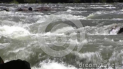 Tight Fullscreen Static Shot of Rushing River Water Stock Footage ...