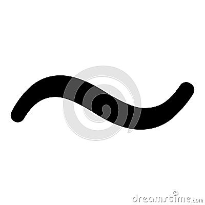 Tilde Symbol, Wavy Line Character Meaning Approximately Cartoon Vector ...