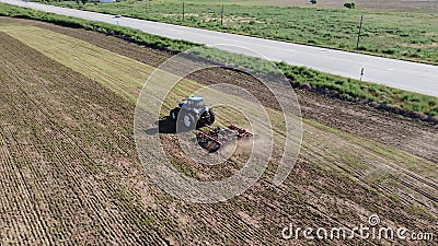 Tilling soil stock video. Video of mechanized, footage - 254045805