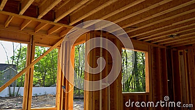 Timber Frame House Stick Built Home Under Construction New Build with ...