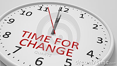 Time For Change Clock Text Modern Bright Style Stock Illustration ...