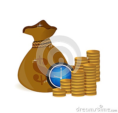 Time And Compound Interest Concept Illustration | CartoonDealer.com ...