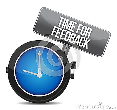 Time for Feedback Clock Input and Responses Stock Illustration ...