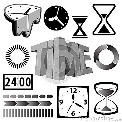 Time Icons And Symbols Stock Photography - Image: 28766792