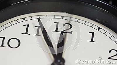 Time Lapse of Clock Showing at Noon Stock Footage - Video of midday ...