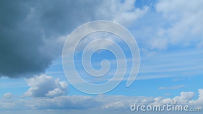 Formation Cloud Sky Scape. Various Layers of Clouds Move in Different ...