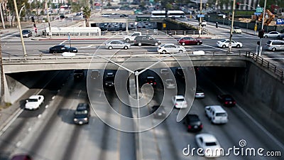 Time Lapse Of Overpass On The 101 Freeway In Downtown Los Angeles ...
