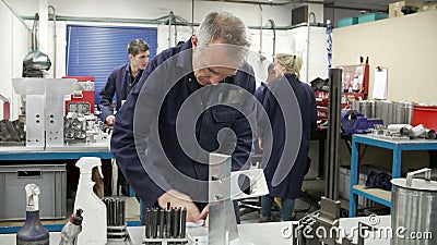 Time Lapse Sequence of Busy Engineering Workshop Stock Video - Video of ...