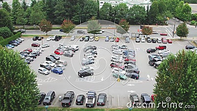 Time Lapse Shot of Busy Parking Lot Stock Video - Video of ...