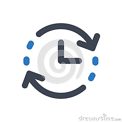 Time Loop Icon Cartoon Vector | CartoonDealer.com #361702443