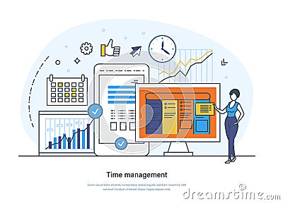 Time Management Process Of Organising, Planning And Controling Workflow ...