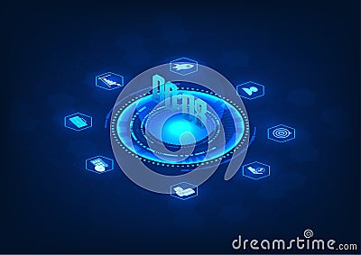 Time Technology With Technology Circle With Icons It Conveys The Time ...