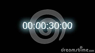 Time 1007: Timecode Countdown Glitch Malfunction Real Time One Minute 24 Fps Stock Footage ...