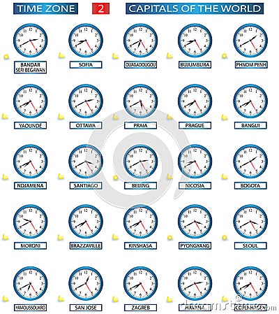 Time Zone - 2 Cartoon Vector | CartoonDealer.com #13645803