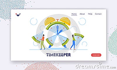 Timekeeper Landing Page Template. Time Management And Project Task ...