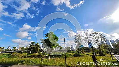 Timelapse blue sky in park stock video. Video of building - 241824325