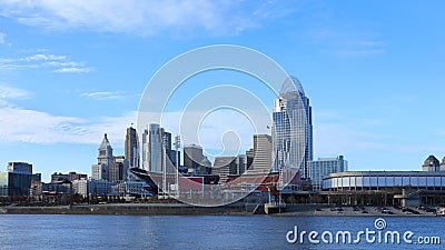 Timelapse of the Cincinnati, Ohio Skyline 4K Stock Footage - Video of ...