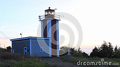 Timelapse Point Prim Lighthouse in Digby, Nova Scotia 4K Stock Footage ...