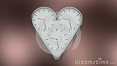 Clock in the Shape of a Heart in Timelapse Stock Footage - Video of ...