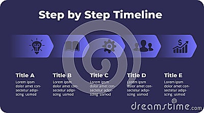 Timeline Arrows Diagram. Infographic Roadmap. Presentation Template. Road Arrow. Workflow ...